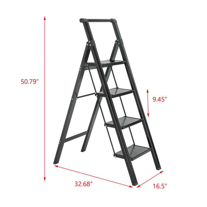 WFX Utility™ 4 - Step Steel Folding Step Ladder | Wayfair