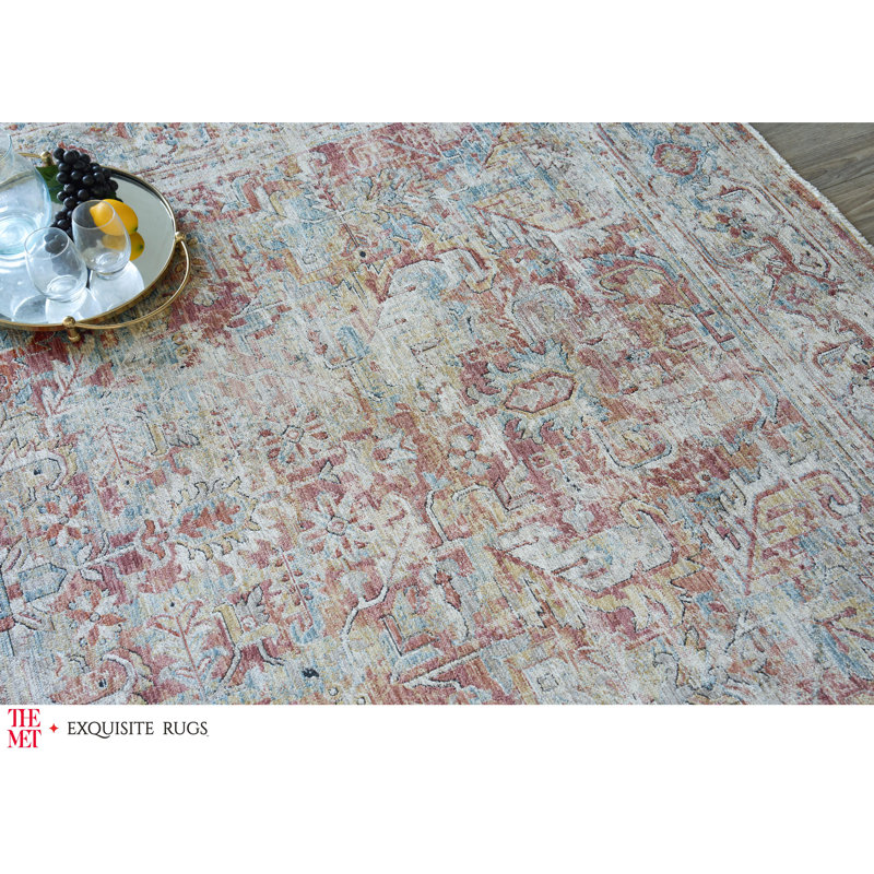Exquisite Rugs The Met x Exquisite Rugs Antique Loom Rust/Beige Area ...