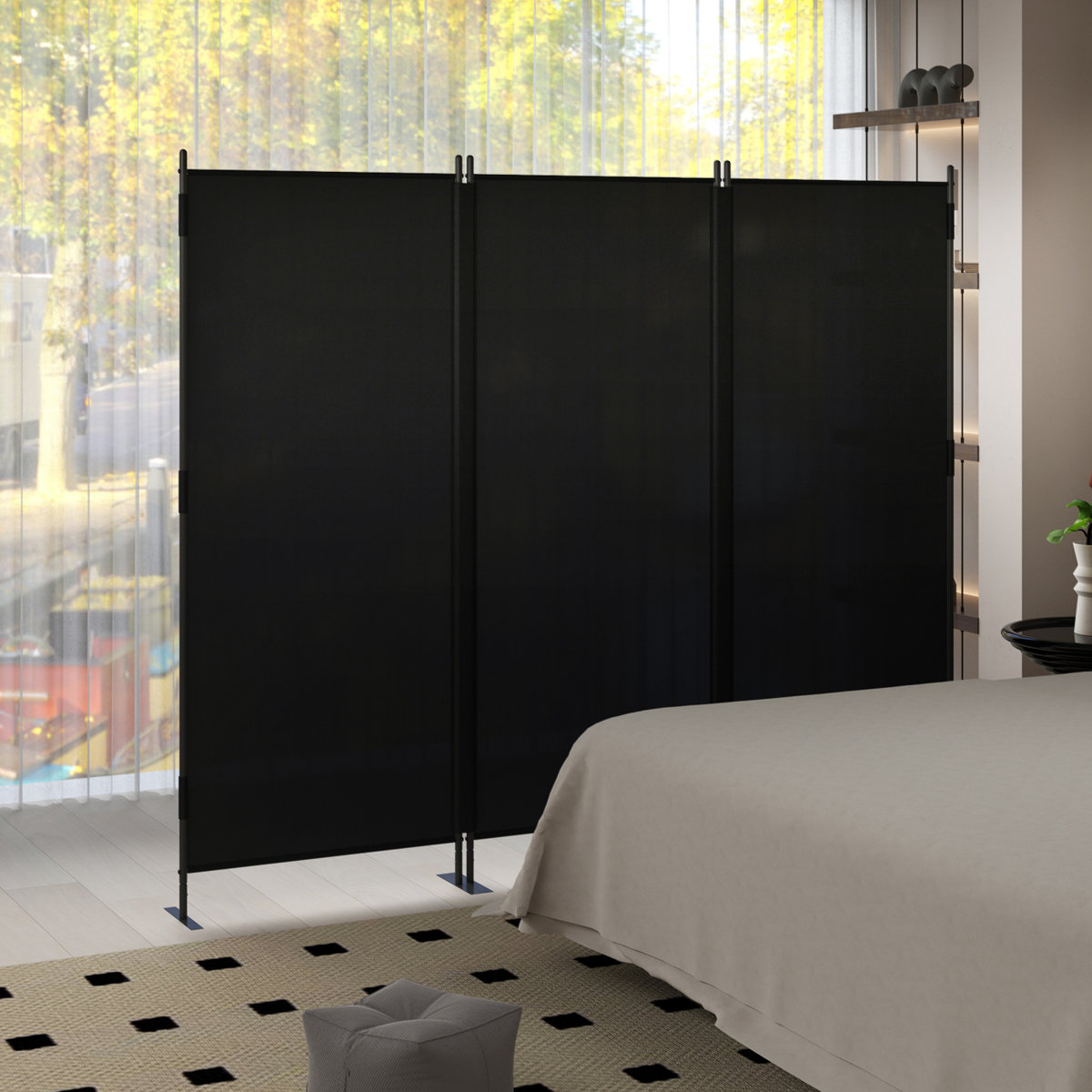 Ebern Designs 2PCS Portable Room Dividers, 3 Panel Partition Room ...