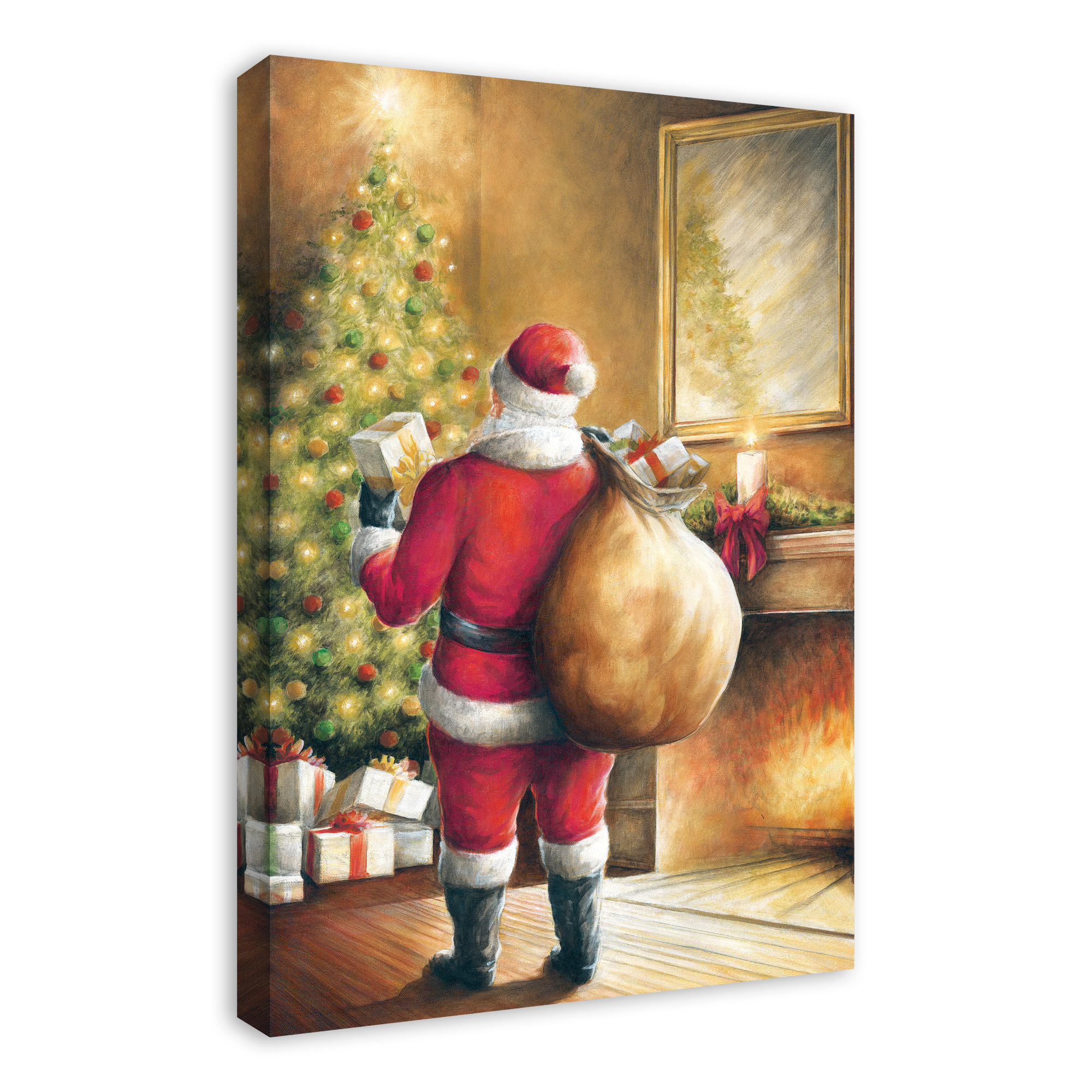 The Holiday Aisle® Santa Toy Sack Scene Print On Canvas - Wayfair Canada