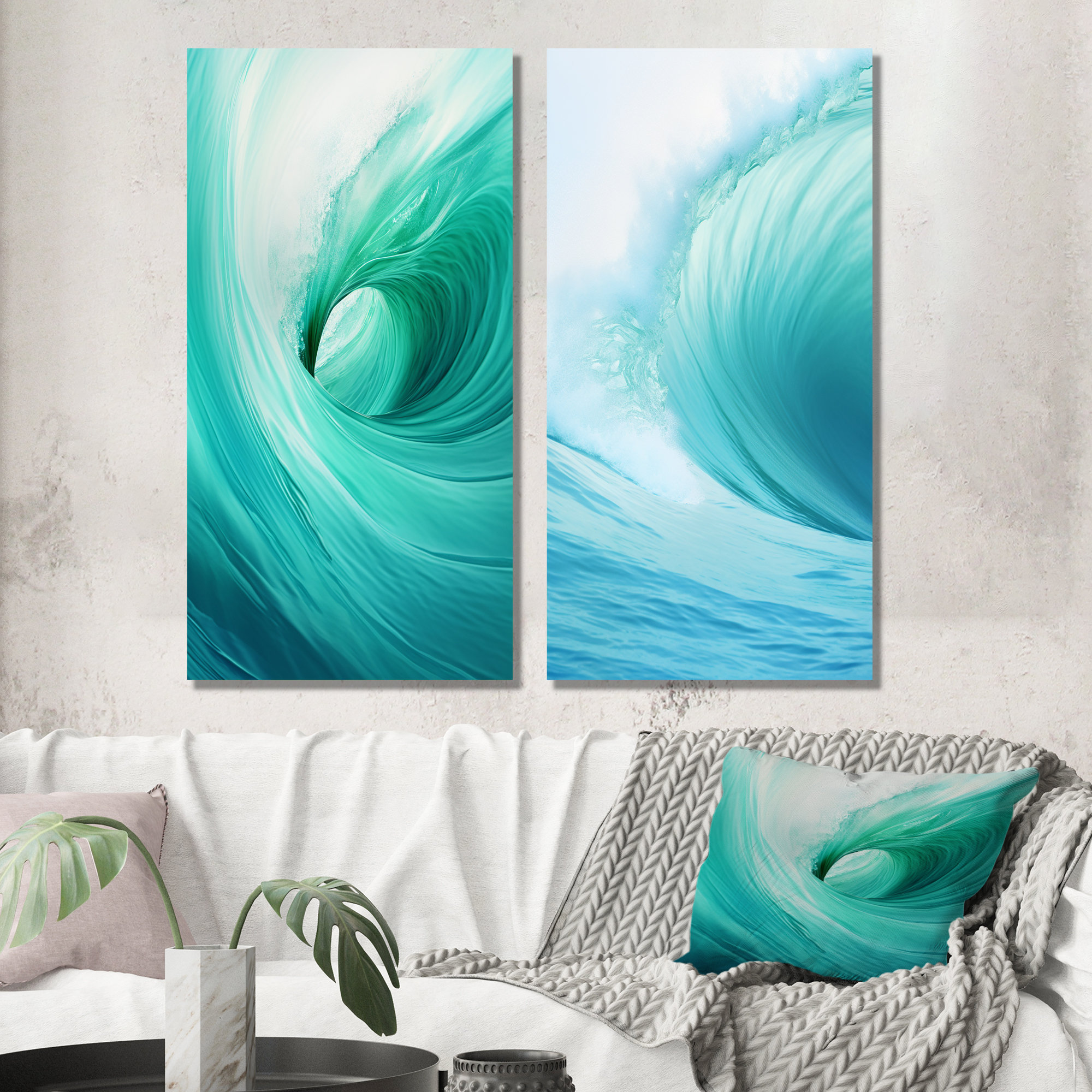 Wrought Studio™ Turquoise Wondrous Wave Spiral - Abstract Spirals Wall ...