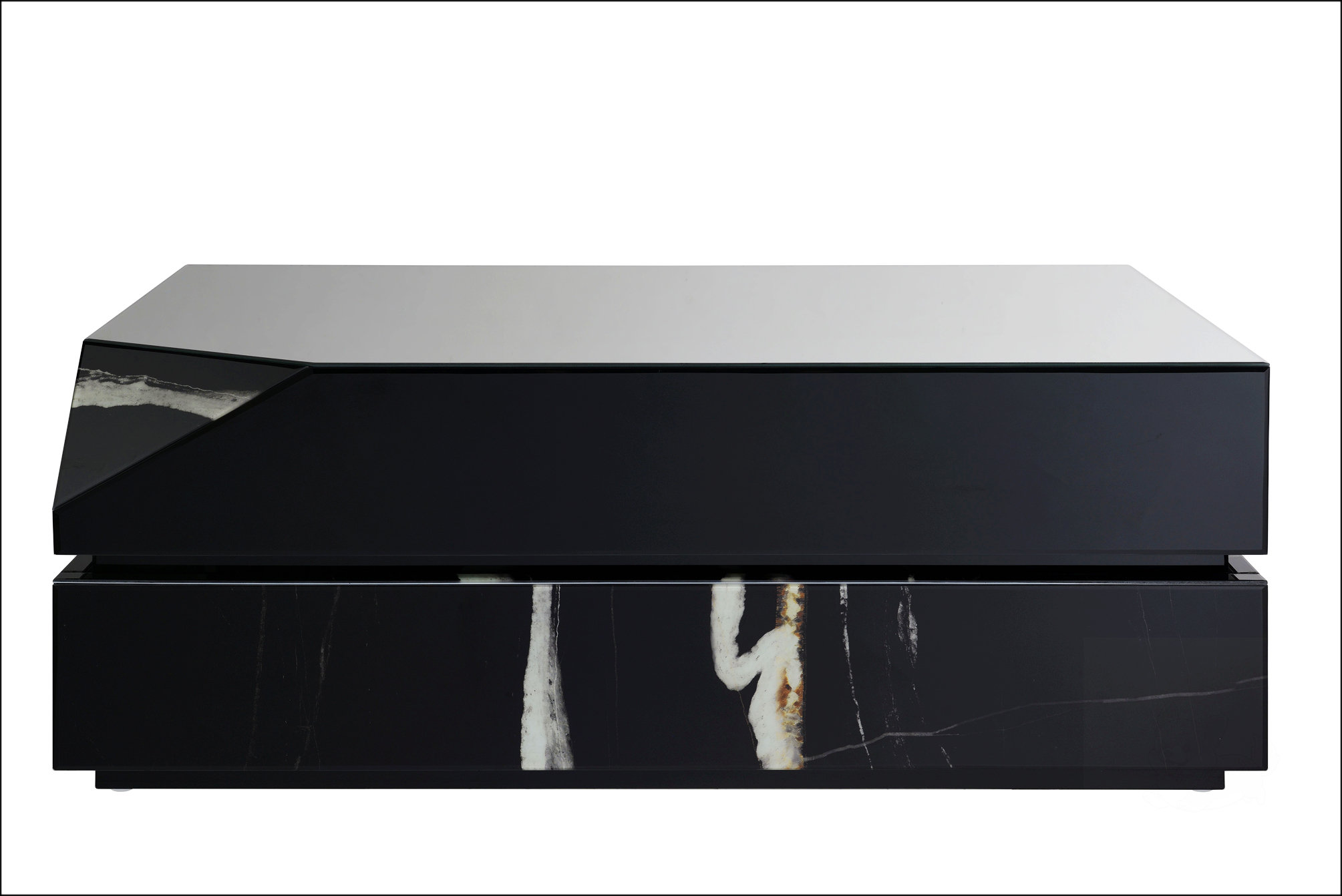 Brayden Studio® Black Mirrored Finish Coffee Table | Wayfair