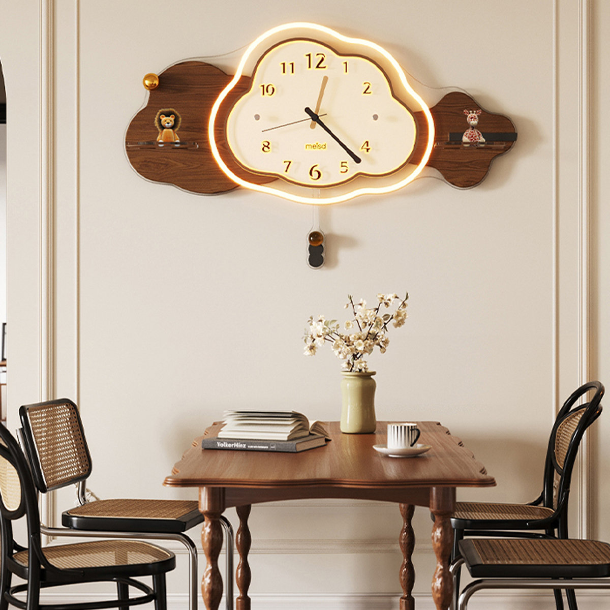 FOLVOJ New modern light luxury living room clock, home creative art ...