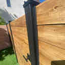 OUTDECO 72” Galvanized Steel Adjustable Horizontal Slat Fence Frame Kit ...