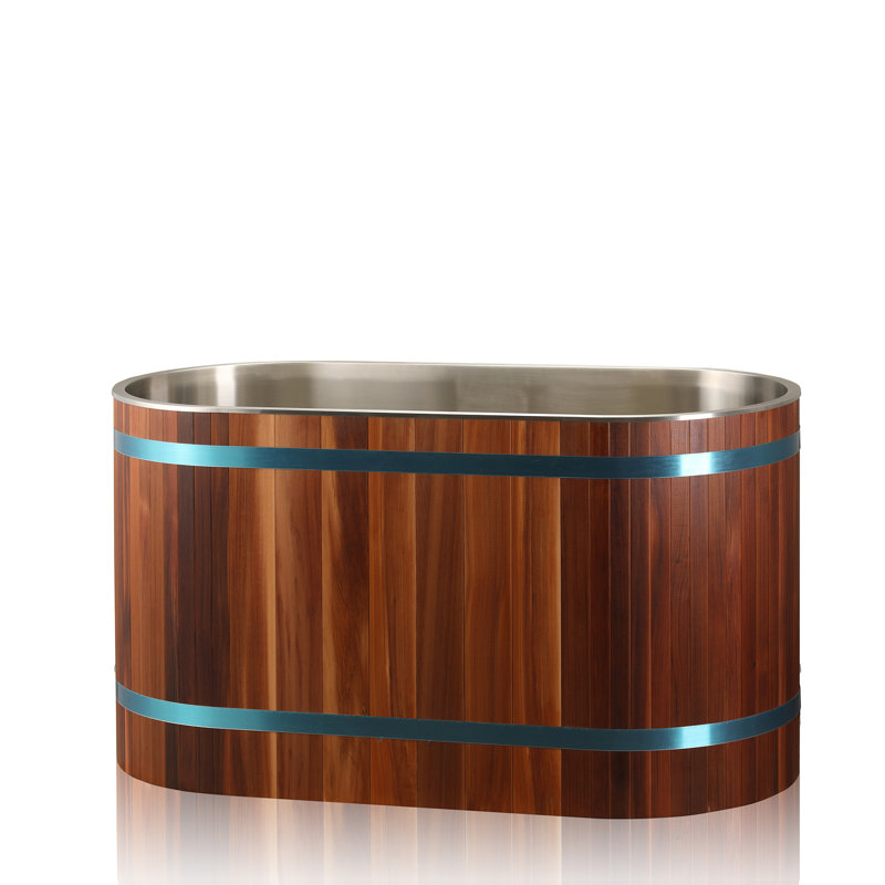 Jingliving Canadian Red Cedar Wood Luxury Cold Plunge Tub, Ice Bath ...
