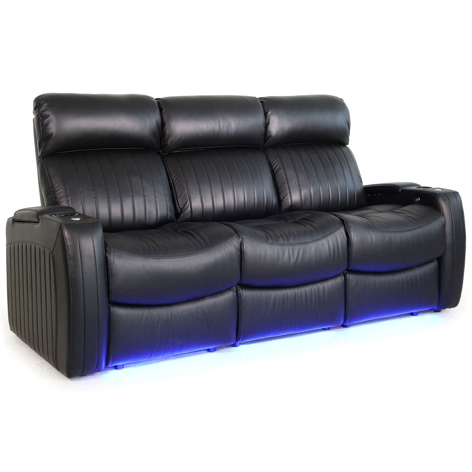 Orren Ellis Cathyjo 84.5" Wide Heated Massage Home Theater Sofa with ...