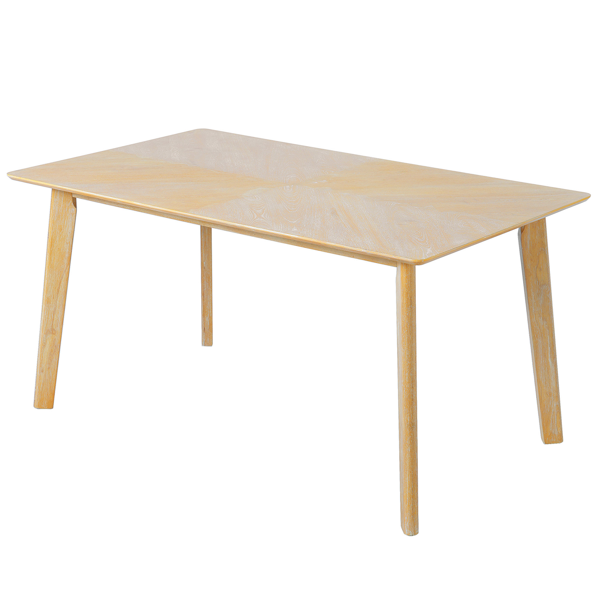 East Urban Home Rectangular Dining Table With Four Sturdy Legs | Wayfair