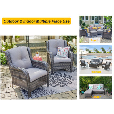 Hummuh Carolina 4 - Person Outdoor Seating Group with Cushions | Wayfair