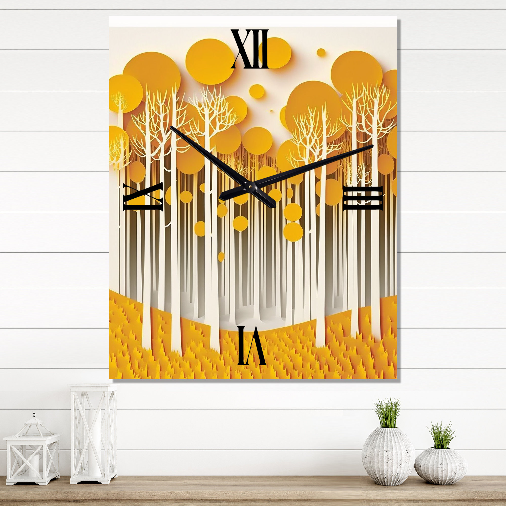 Ivy Bronx Yellow Trees In The Forest Quill Minimalism I - Landscape ...