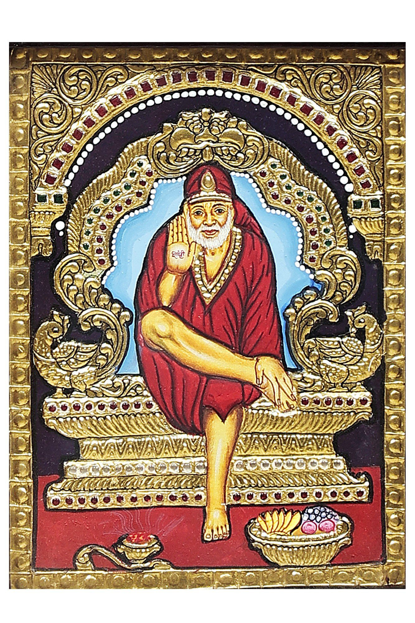 Bungalow Rose Shirdi Sai Baba Tanjore Painting | Traditional Colors ...
