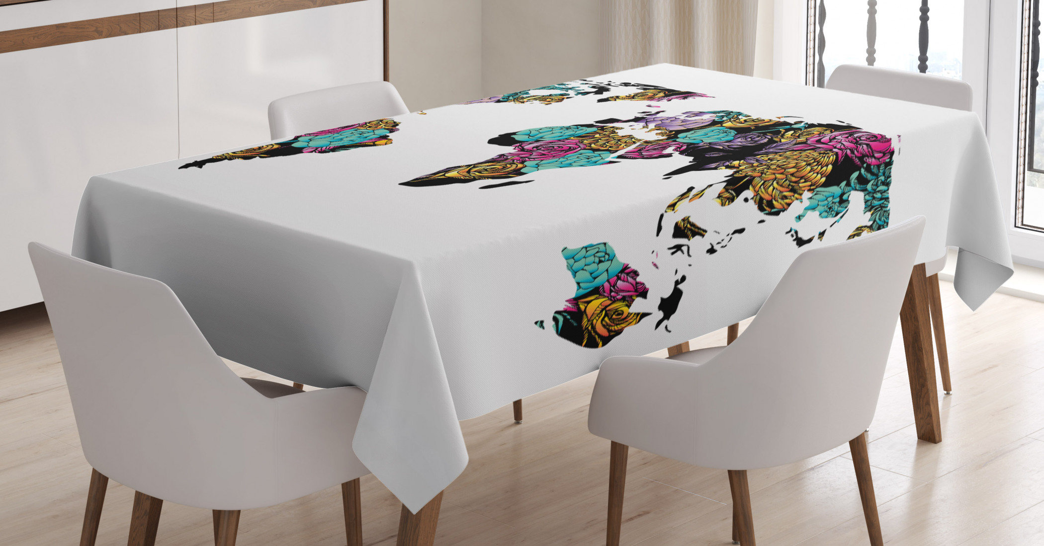East Urban Home World Map Tablecloth | Wayfair