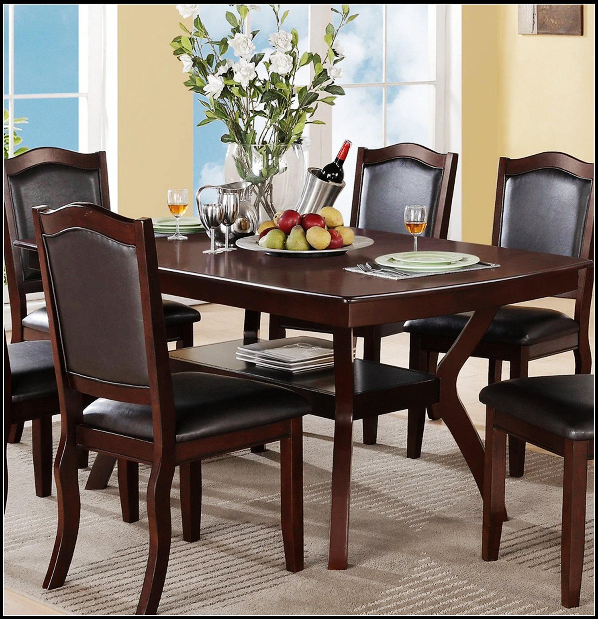Alcott Hill® Traditional Formal Set of 2 Chairs with Brown Espresso ...