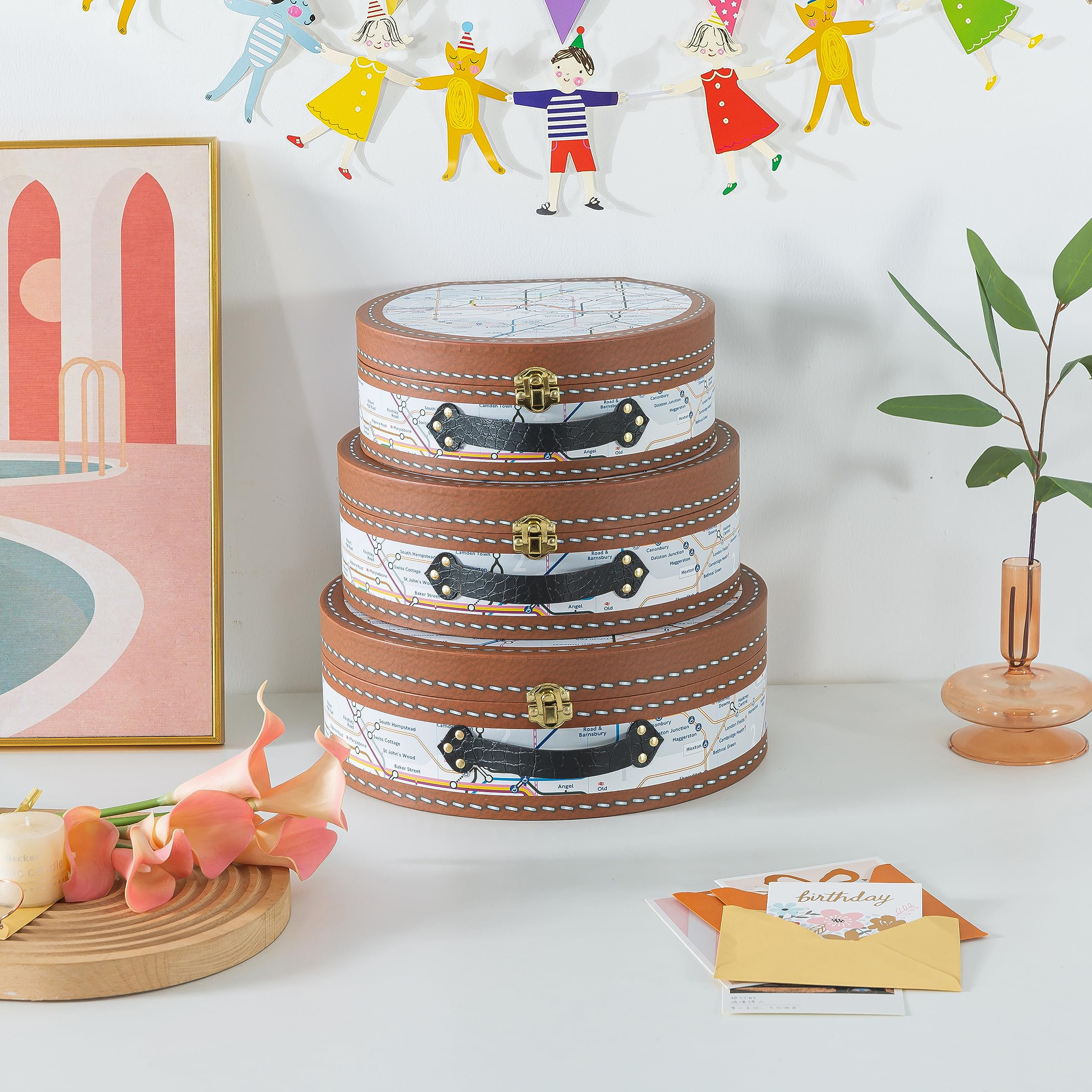 Lark Manor™ Round-Edged Cardboard Decorative Storage Boxes With Lids ...