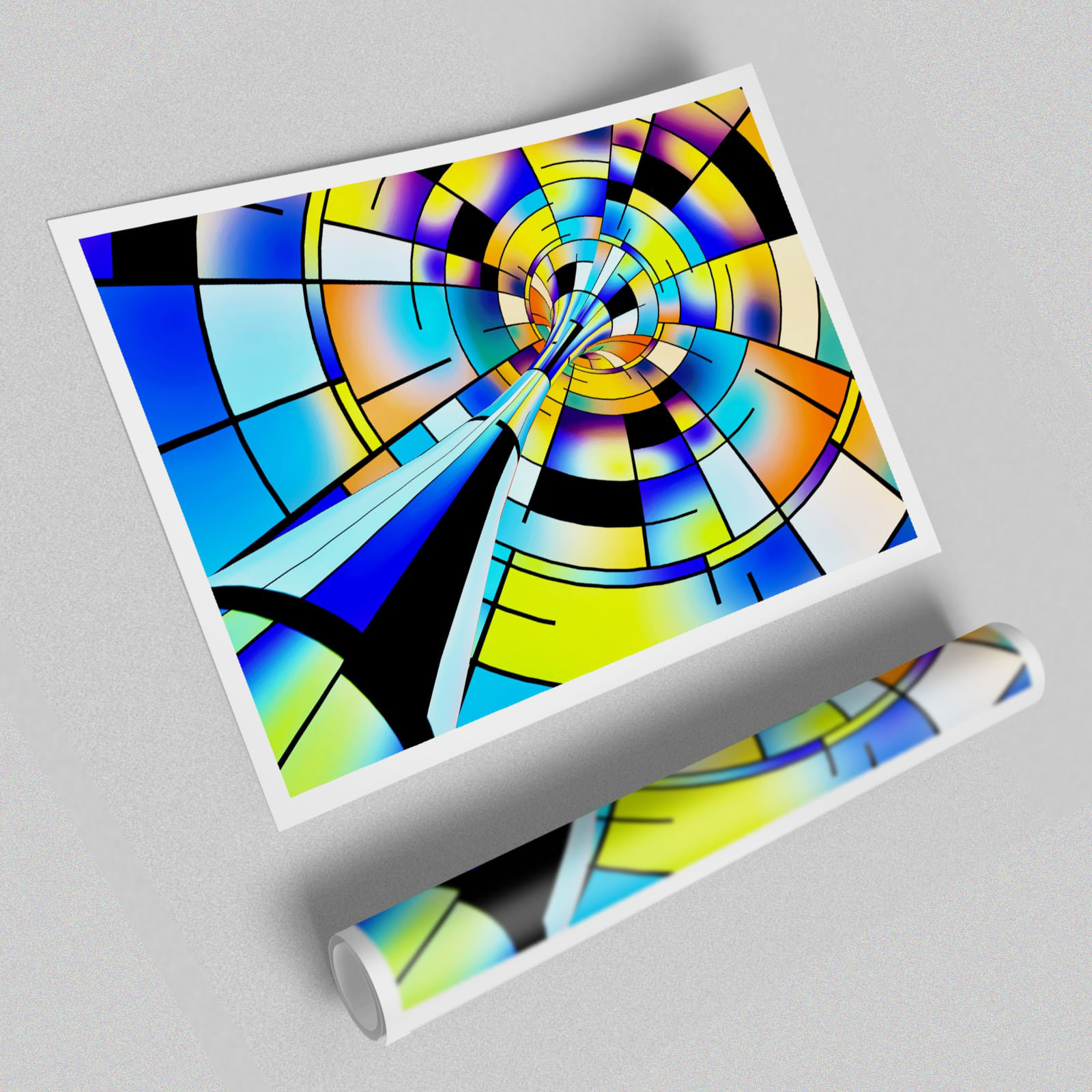 East Urban Home Time Tunnel - Graphic Art Print on Paper | Wayfair.co.uk