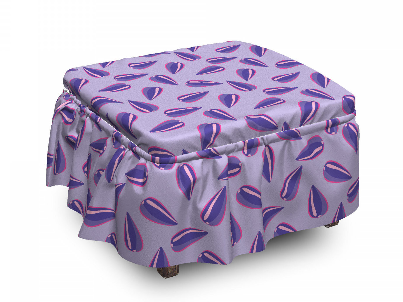East Urban Home Flower Seeds Ottoman Slipcover | Wayfair