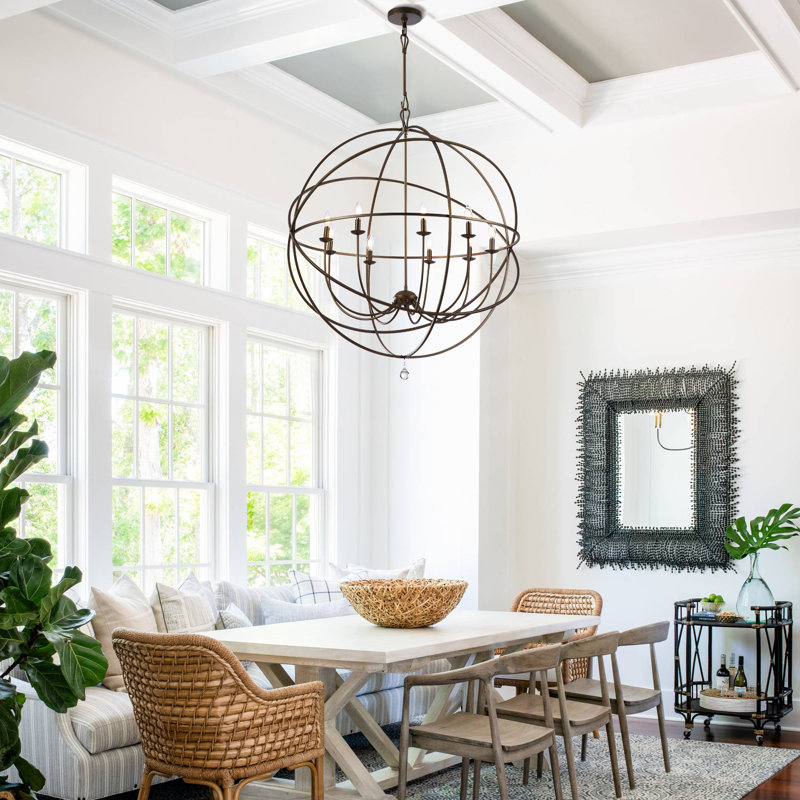 Gracie Oaks Mason 9 - Light Oil Bronze Unique Statement Globe ...