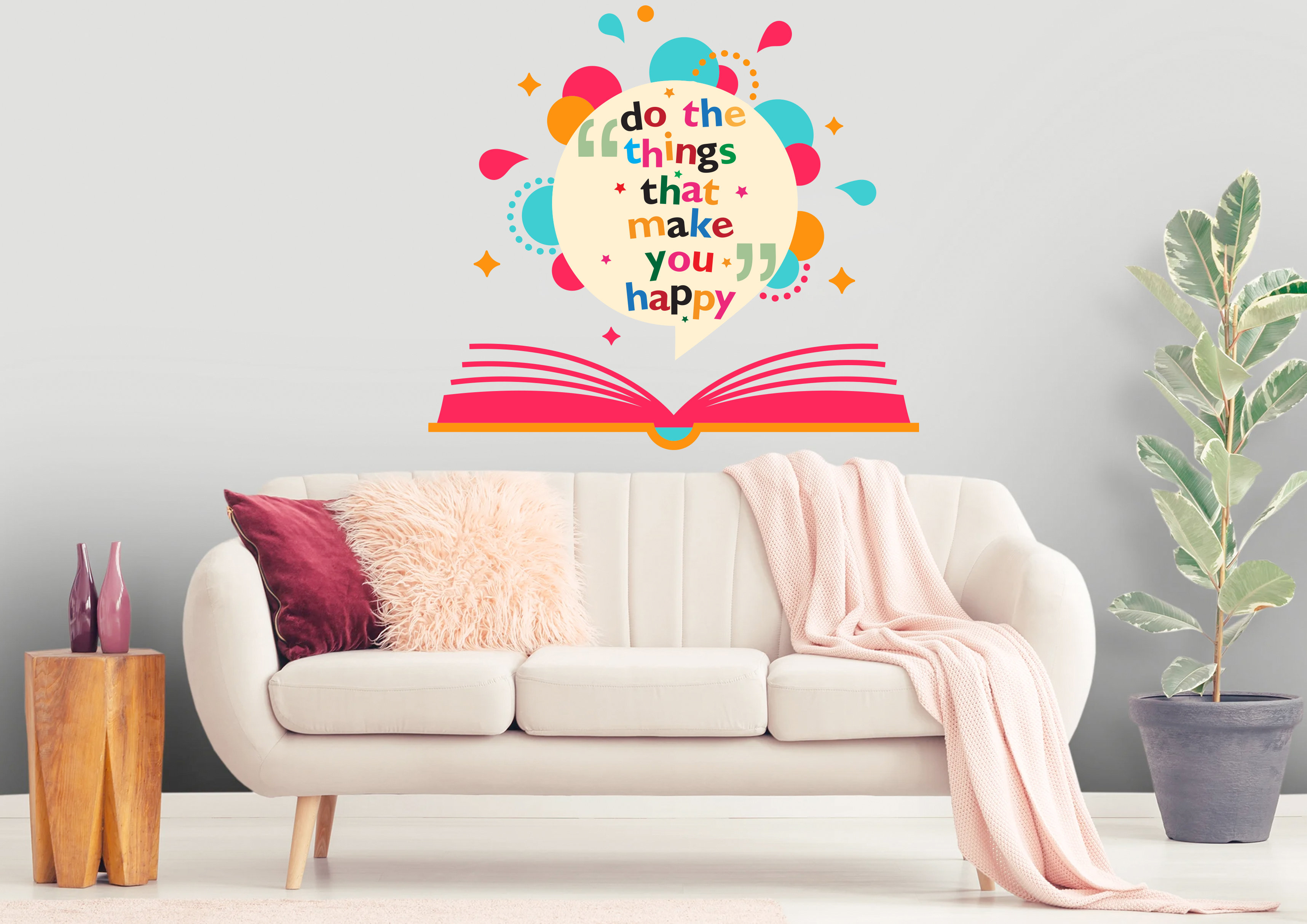 Trinx Book Wall Decal Library Wall Decor Office Wall Decal Reading Wall ...