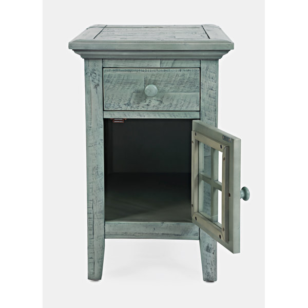 Kelly Clarkson Home Beth Solid Wood End Table with Storage and Built-In ...