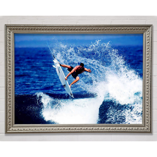 Bright Star Surfer Jumping The Wave - Single Picture Frame Art Prints ...