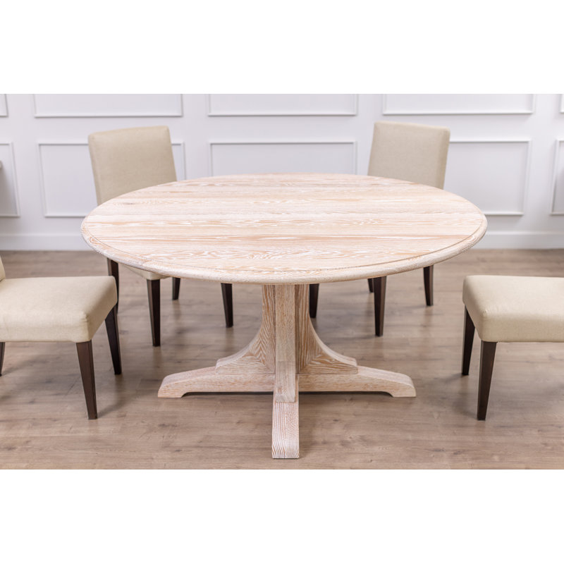 Red Barrel Studio® 60" Solid Wood Solid Oak Pedestal Dining Table | Wayfair