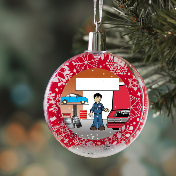 Printed Perfection Personalized Auto Mechanic - Male Christmas Snow ...