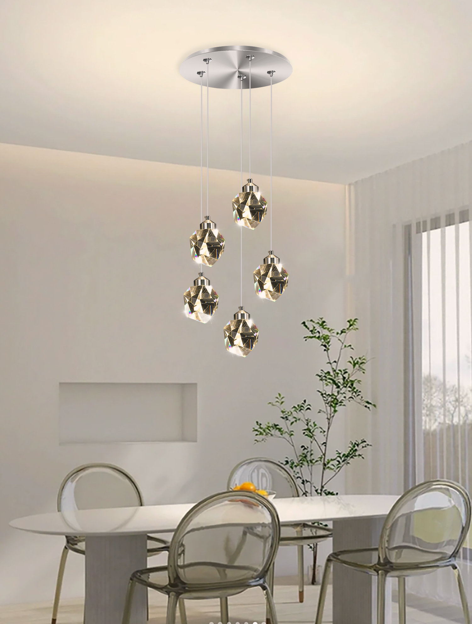 Mercer41 Sydra 5 - Light Teardrop LED Pendant | Wayfair