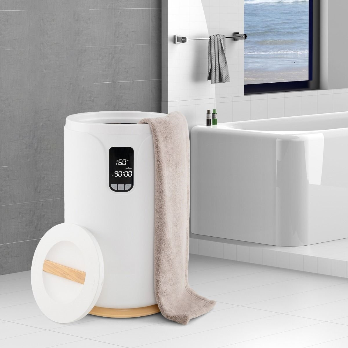 Symple Stuff 20L Towel Bucket Towel Warmer | Wayfair.co.uk
