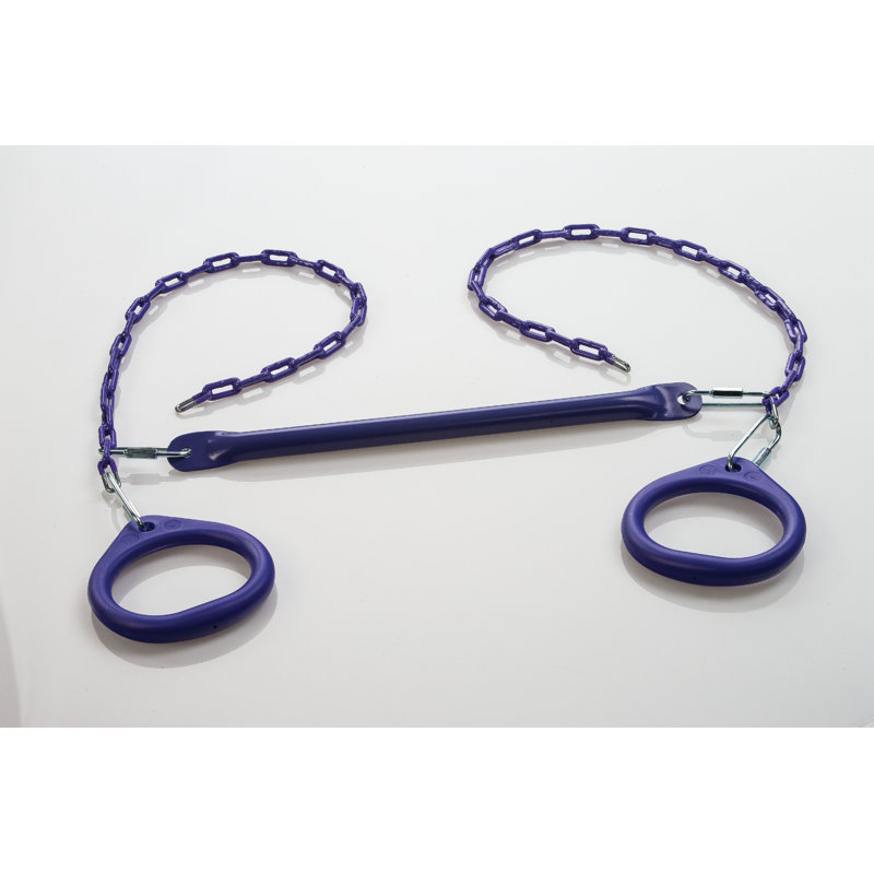 CreativeCedarDesigns Standard Trapeze Bar with Circle Rings and Chains ...