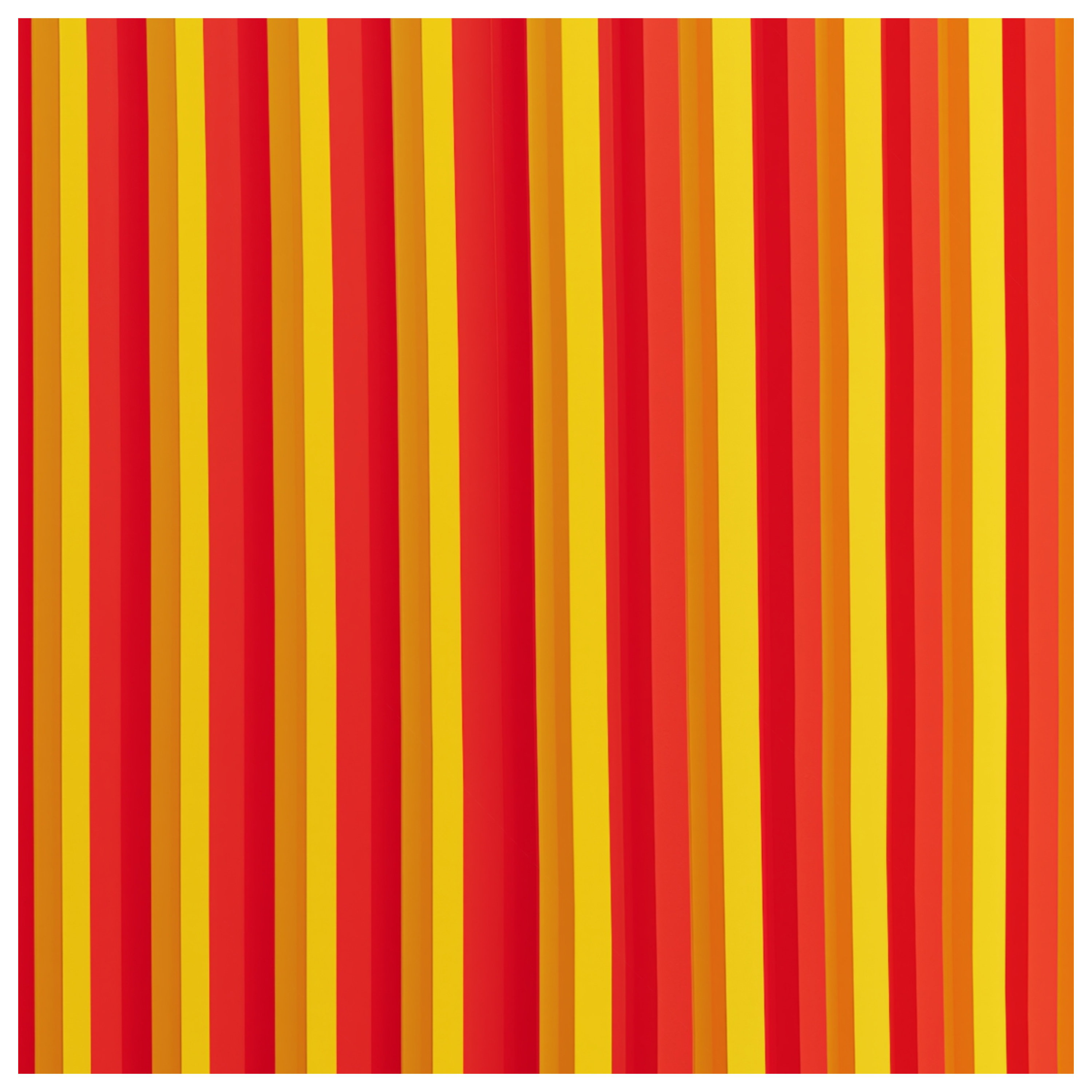 Red Barrel Studio® Red Yellow Vertical Stripes Canvas Gallery Wrap in ...