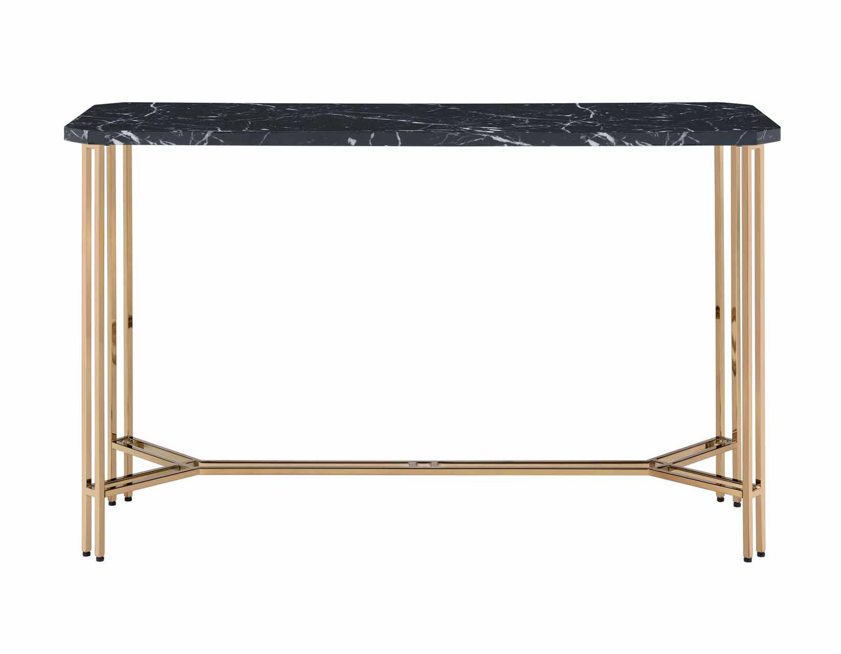 House of Hampton® Daxton Faux-Marble Top Sofa Table | Wayfair