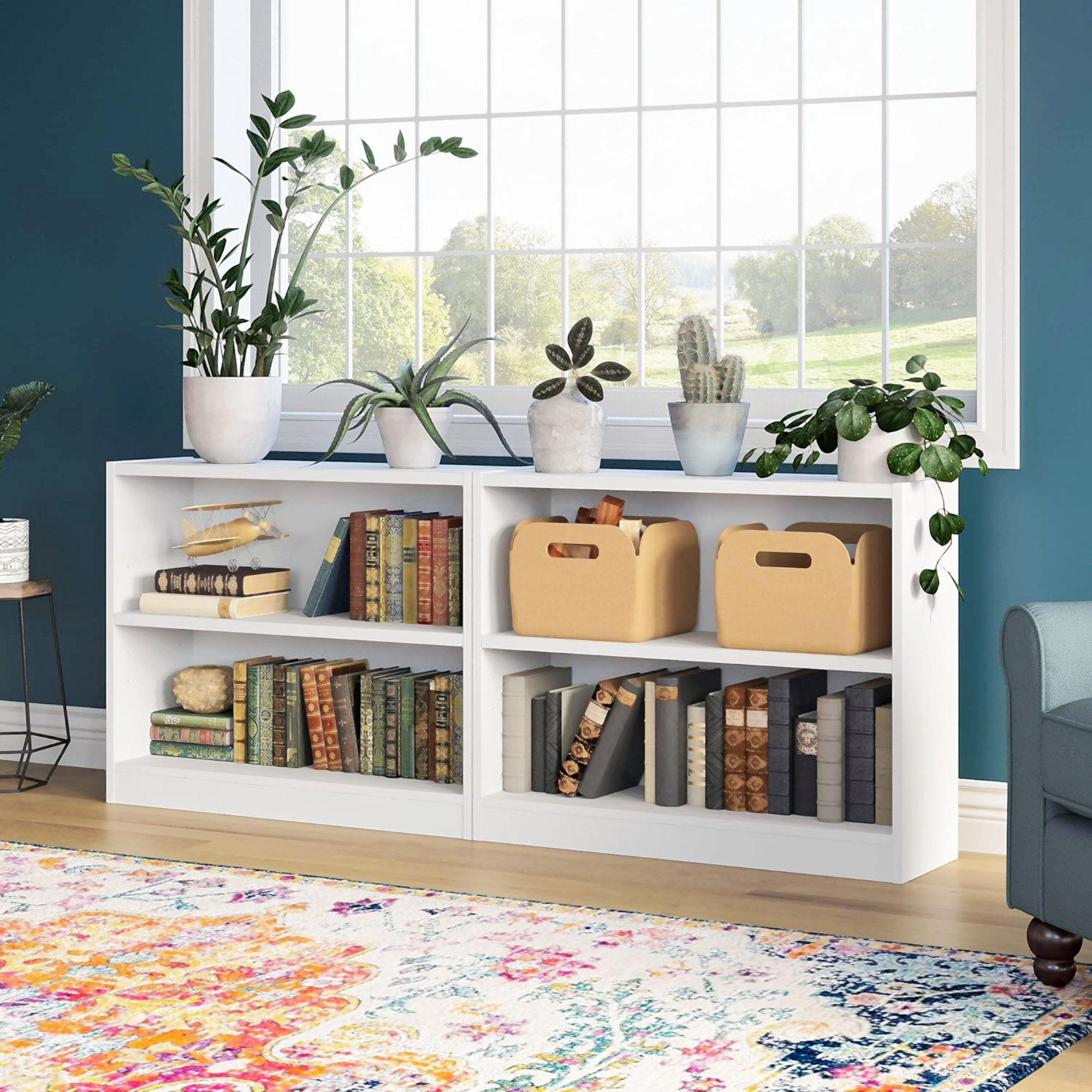 Ebern Designs Universal Small 2 Shelf Bookcase | Wayfair