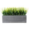 Primrue Artificial Fake Grass Plants In Cement Planter Box | Wayfair