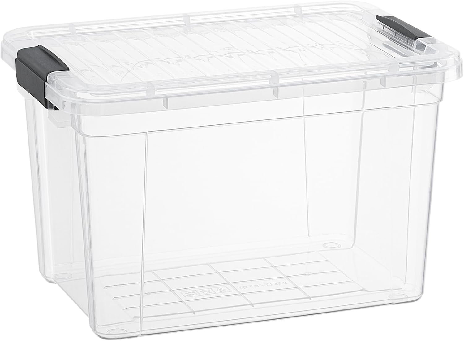 Ebern Designs Clear Storage Bin with Lid, Plastic Storage Box for Home ...