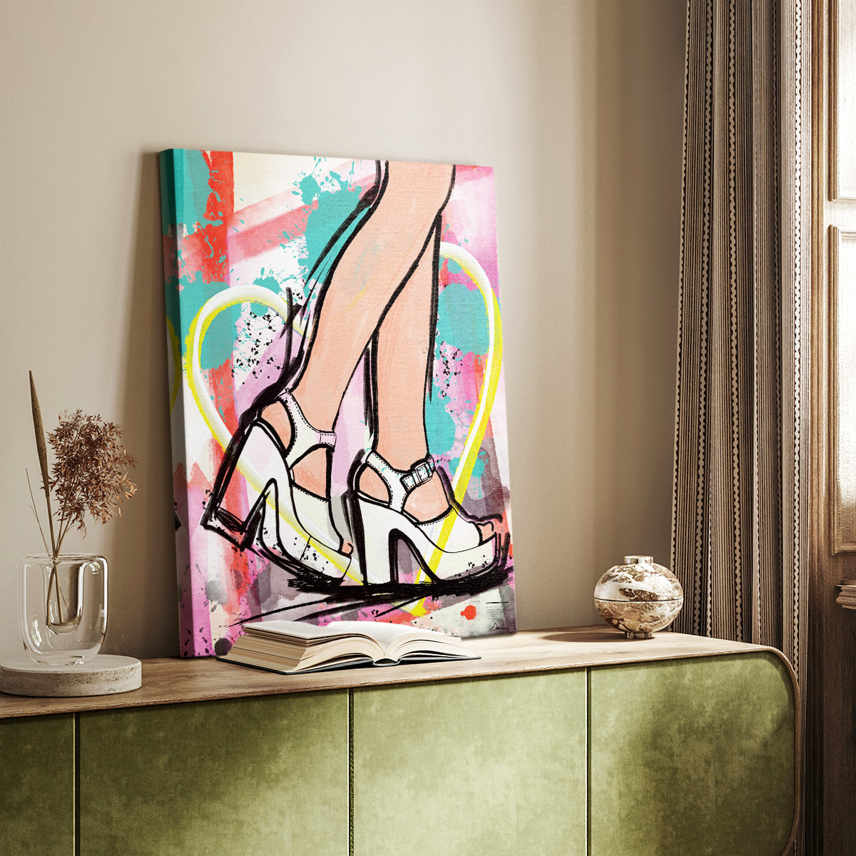Red Barrel Studio® Pop Glam Platform -Gallery Wrapped Cavas | Wayfair