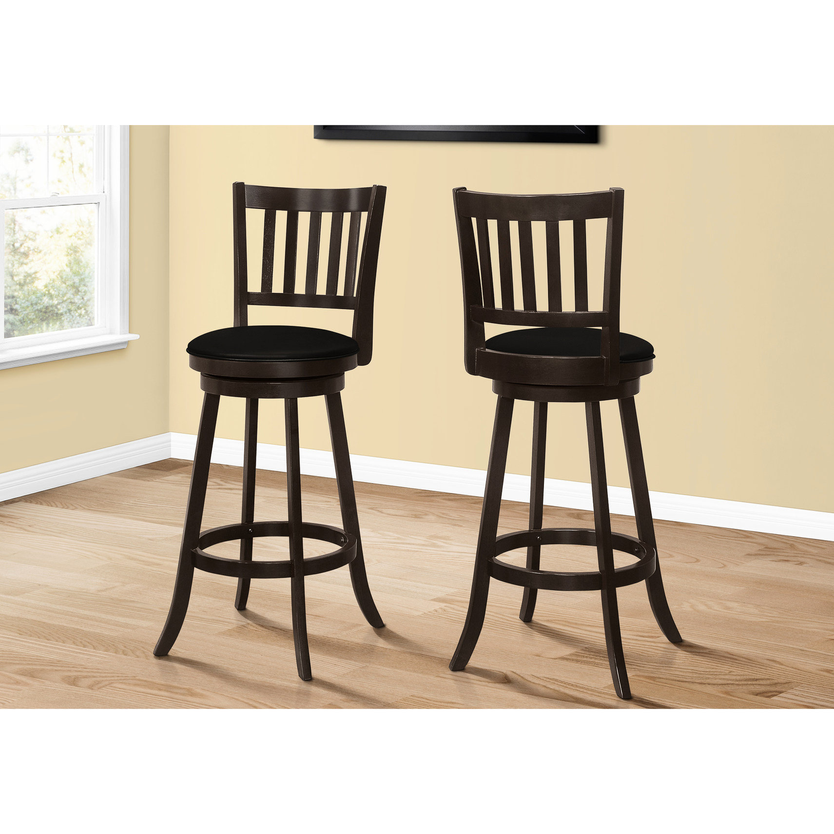 Red Barrel Studio® 2pcs Bar Stools, 360° Swivel Function, Height, Brown ...