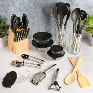 Gibson Home 95 - Piece Non-Stick Stainless Steel (18/10) Cookware Set ...