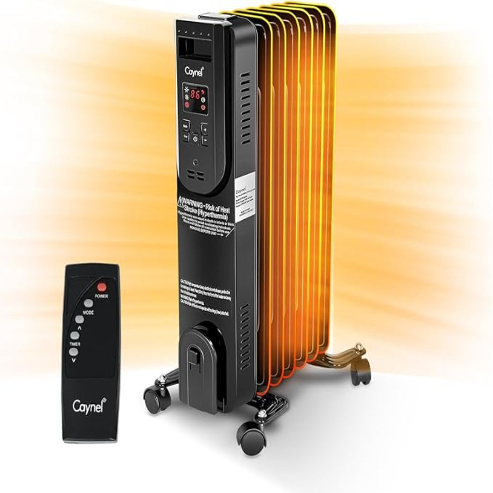 BUILTCO CAYNEL Space Oil Filled Radiator Heater With Adjustable ...