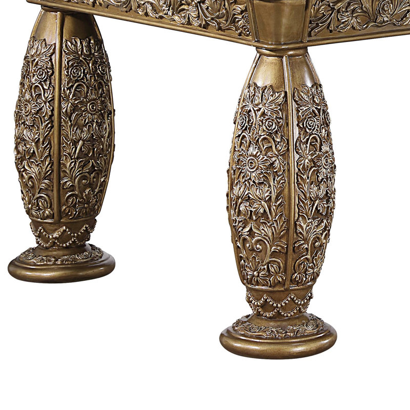 Bloomsbury Market Dining Table, Brown & Gold Finish | Wayfair