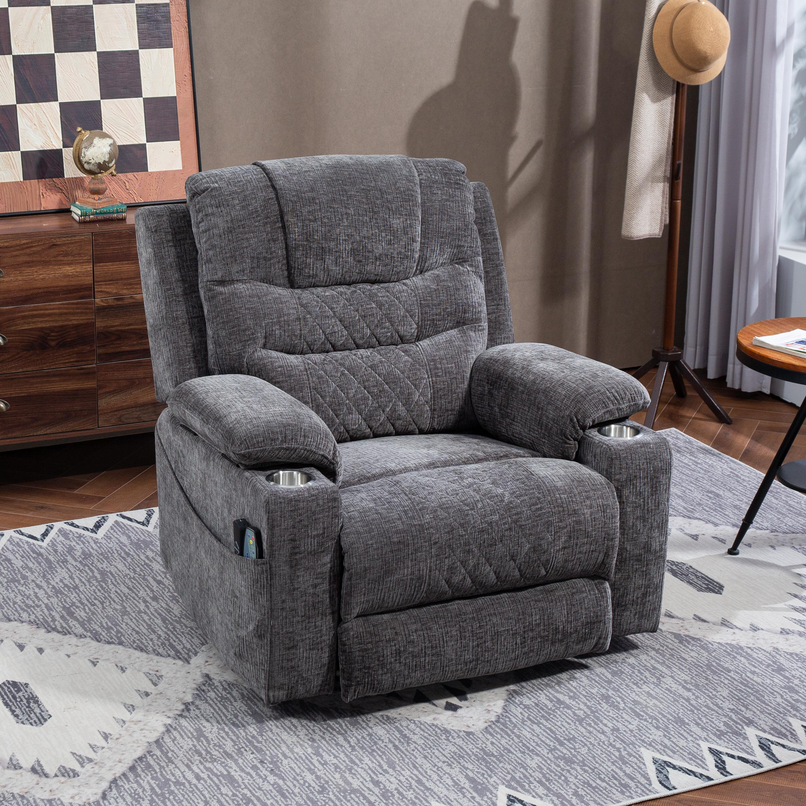 Inbox Zero Overstuffed Chenille Power Lift Chair Recliners,Power ...