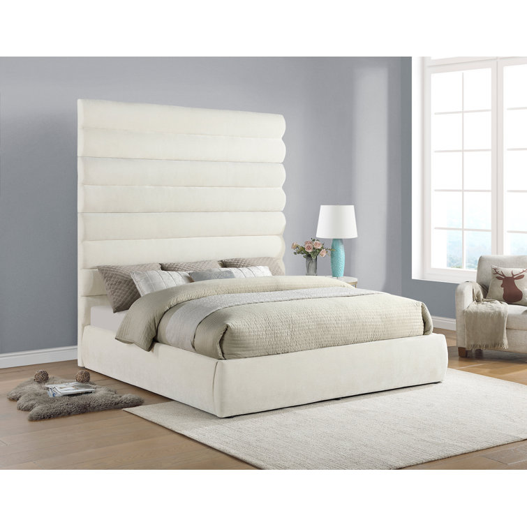 Meridian Furniture USA Adam Chenille Fabric Bed | Wayfair