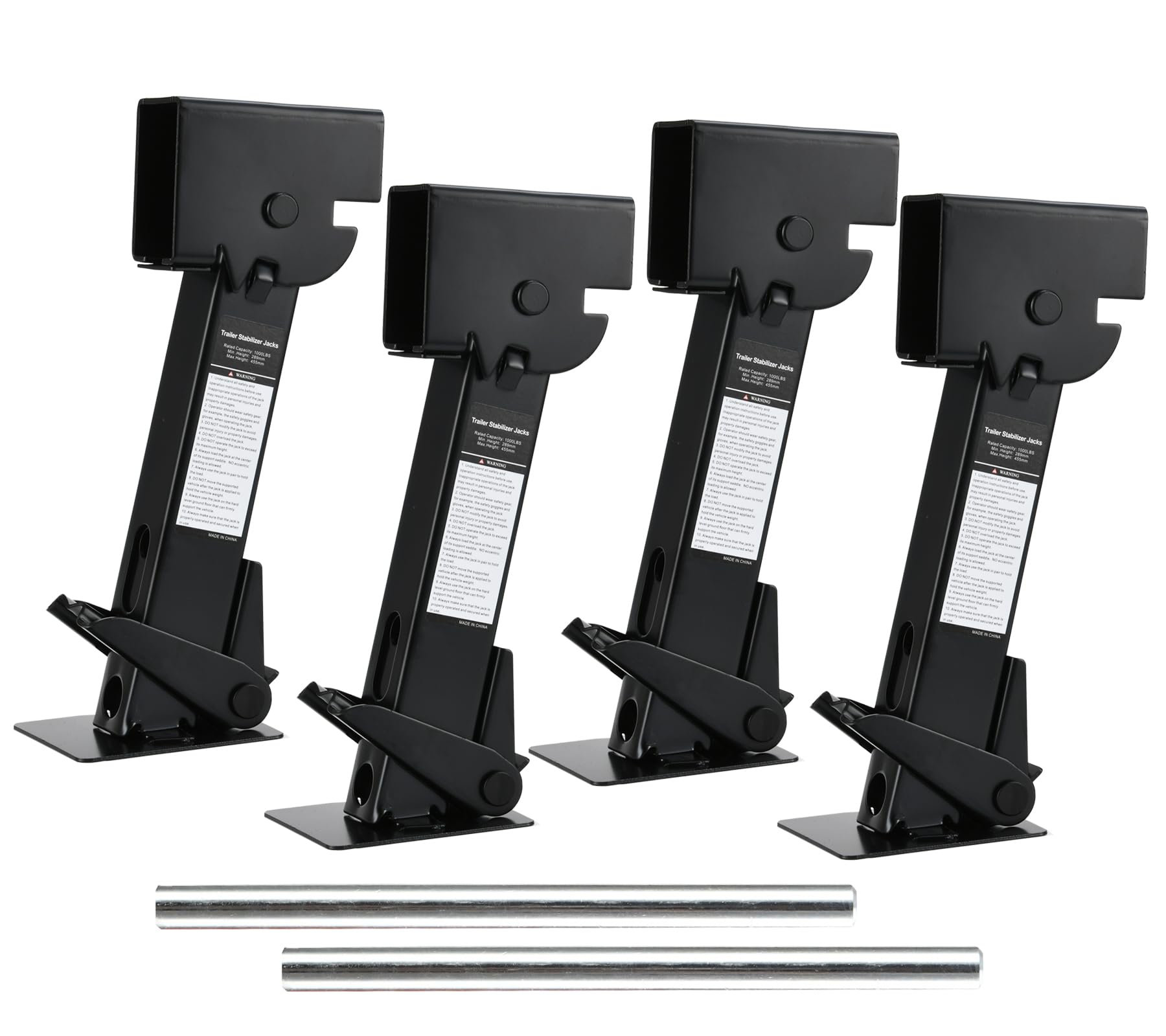 Zeki Shoggy Set Of 4 Trailer Stabilizer Leveling Jacks Folding ...