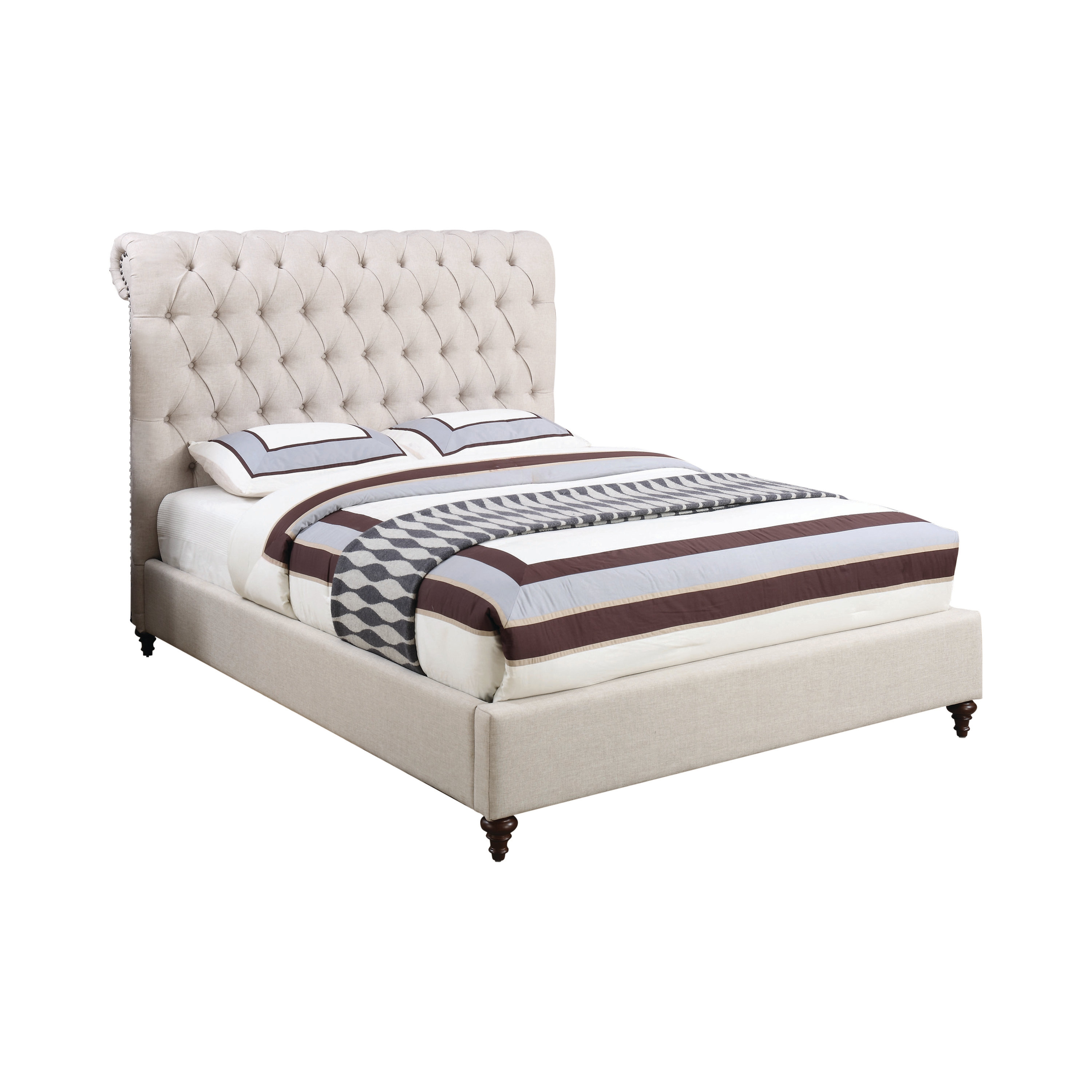 Rosdorf Park Marvici Button Tufted Upholstered California King Bed ...