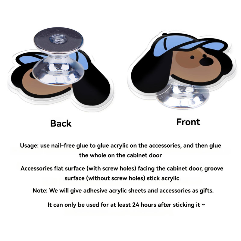 Infinitee Green Cute Acrylic Cabinet Door Handle | Wayfair