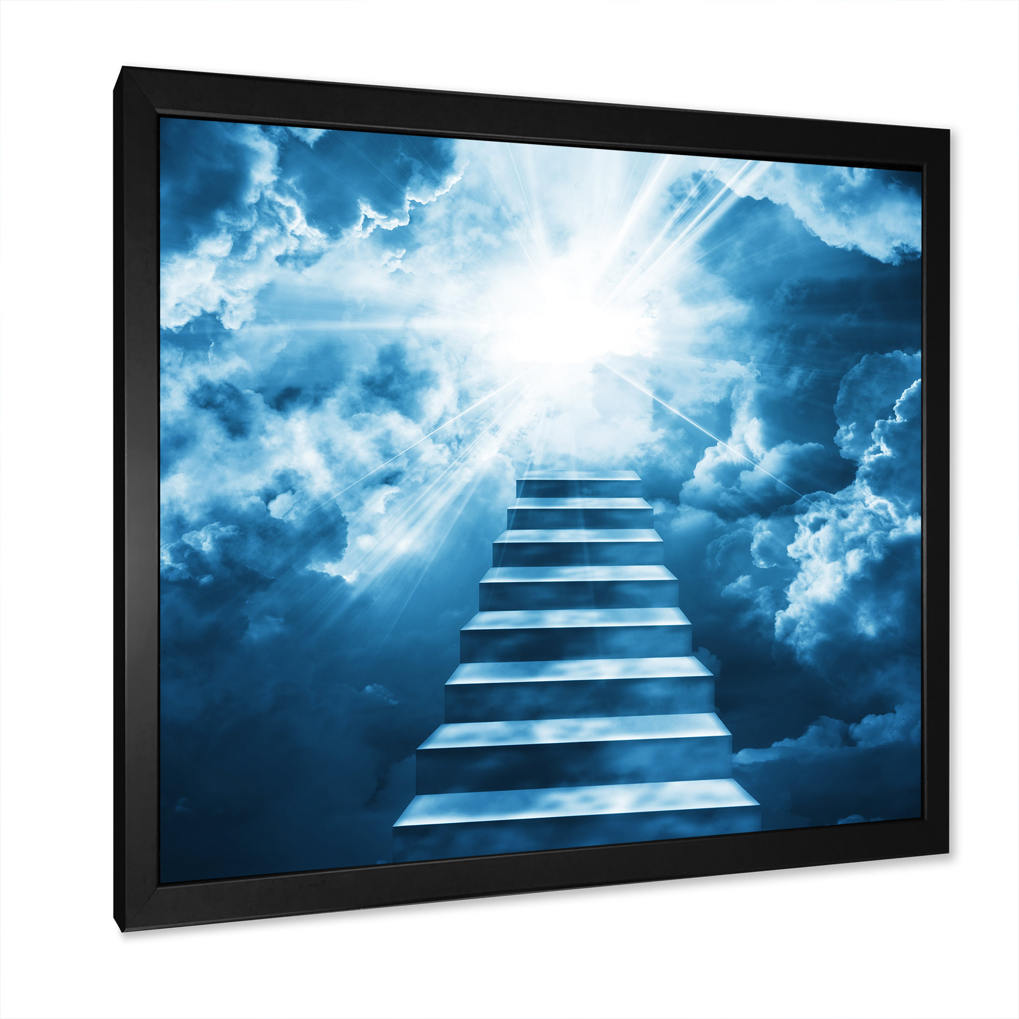 Trinx Regilious Surreal Stairs To Heaven - Traditional Canvas Wall ...
