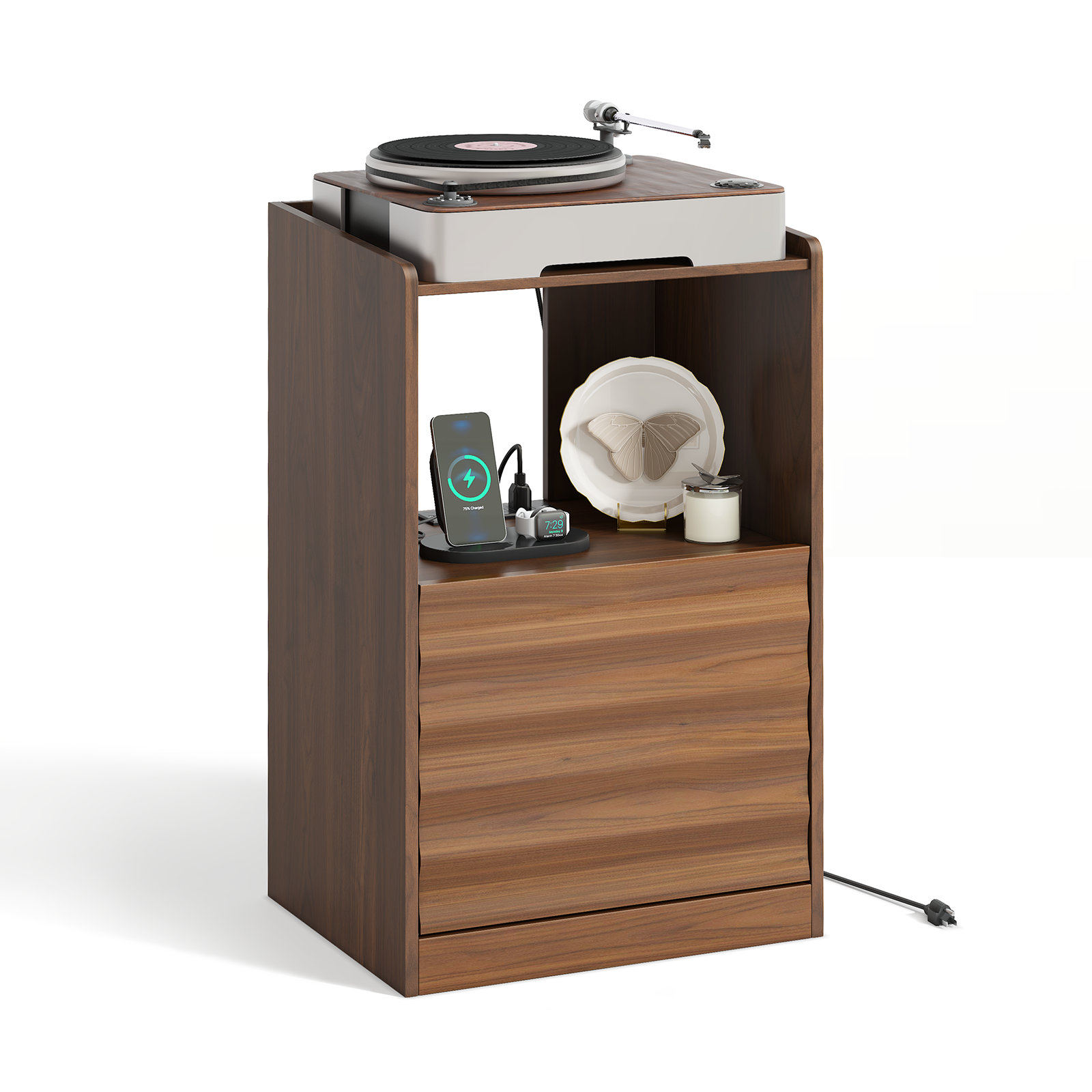Ebern Designs Mid Century Modern Record Player Stand-gj | Wayfair