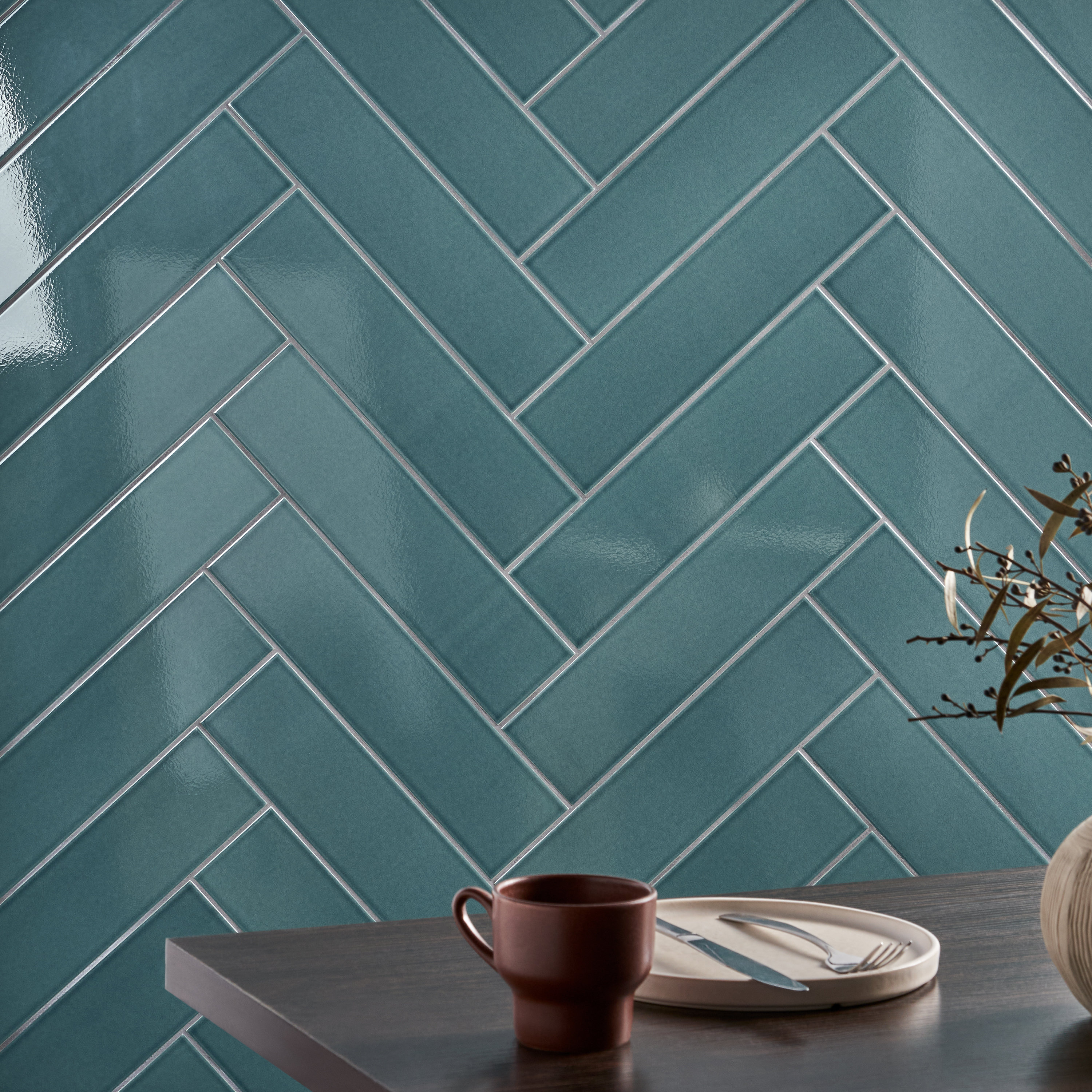 Bond Tile Radiant 4.43'' W x 17.62'' L Crackled Ceramic Subway Wall ...