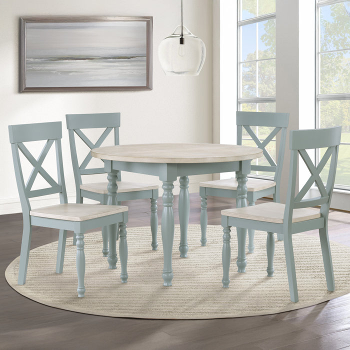 August Grove® Darcy 42" Round Wood Dining Set & Reviews | Wayfair
