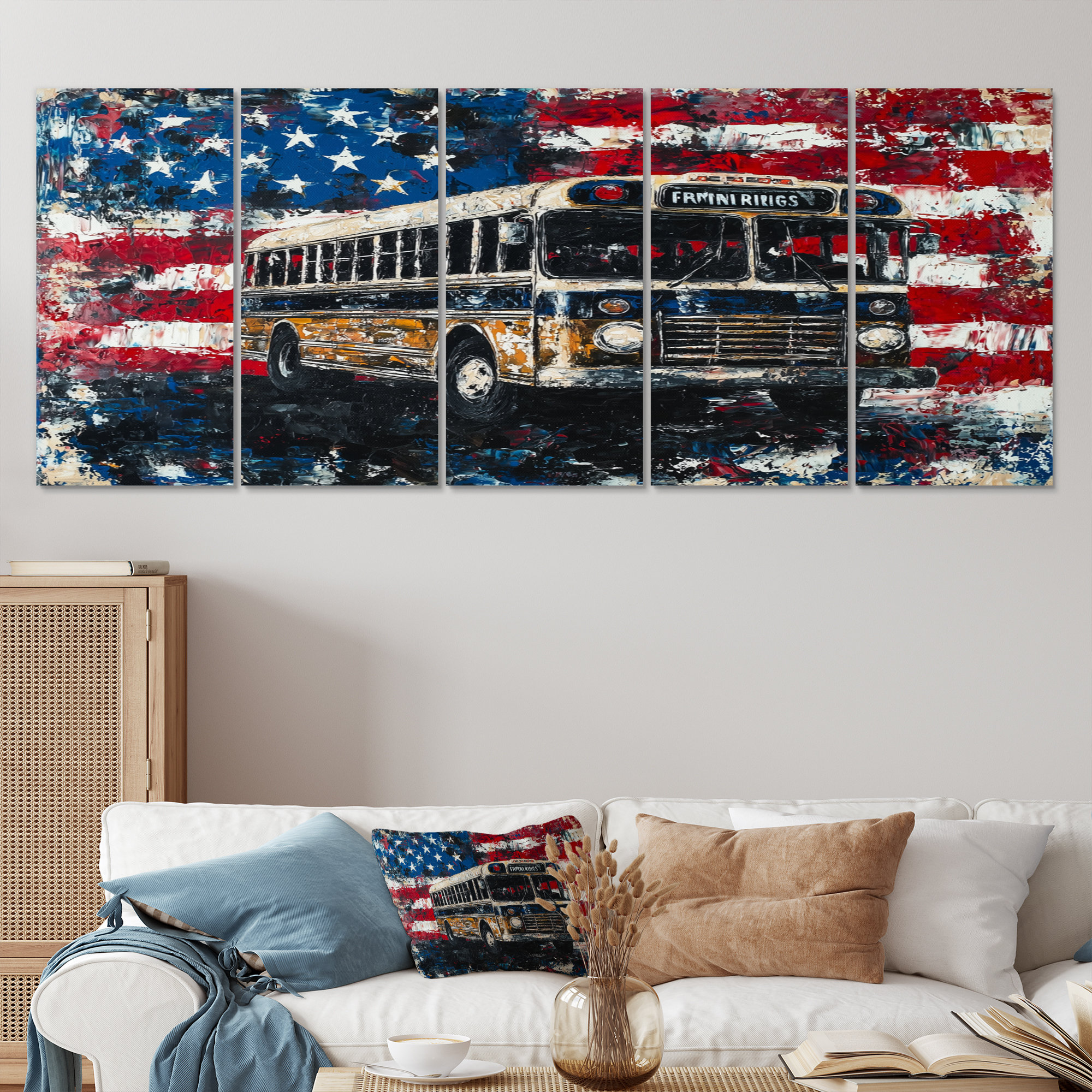 Williston Forge Freedom Riders I - USA Patriotist Wall Art - Modern ...