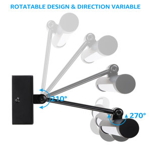 Ebern Designs LED Picture Light, Swivel Metal Artwork Lamps, 15.75 Inch ...