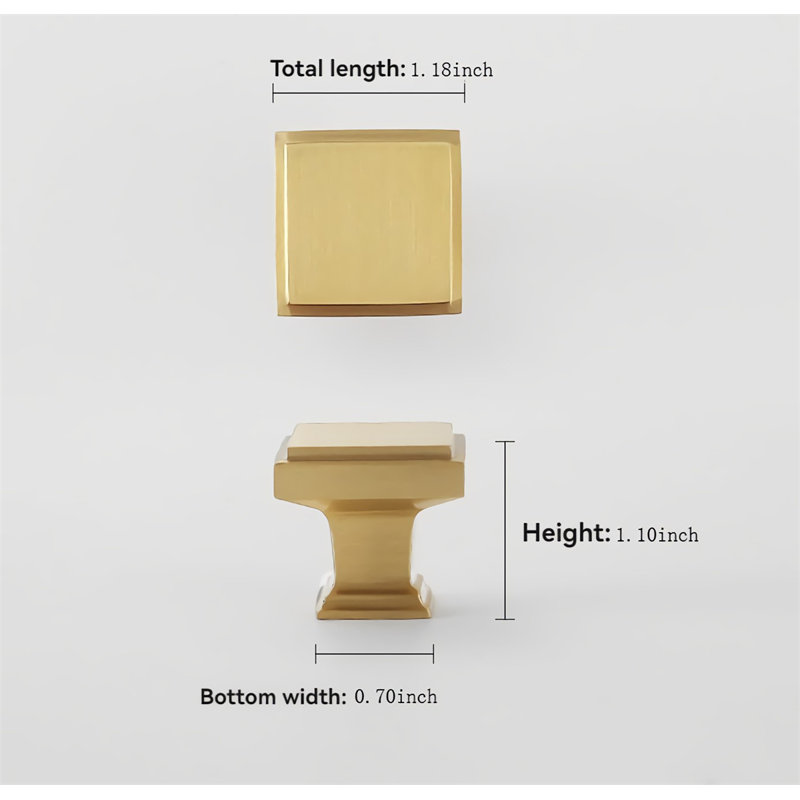 LIYONG 11/10" Length Square Knob Multipack | Wayfair
